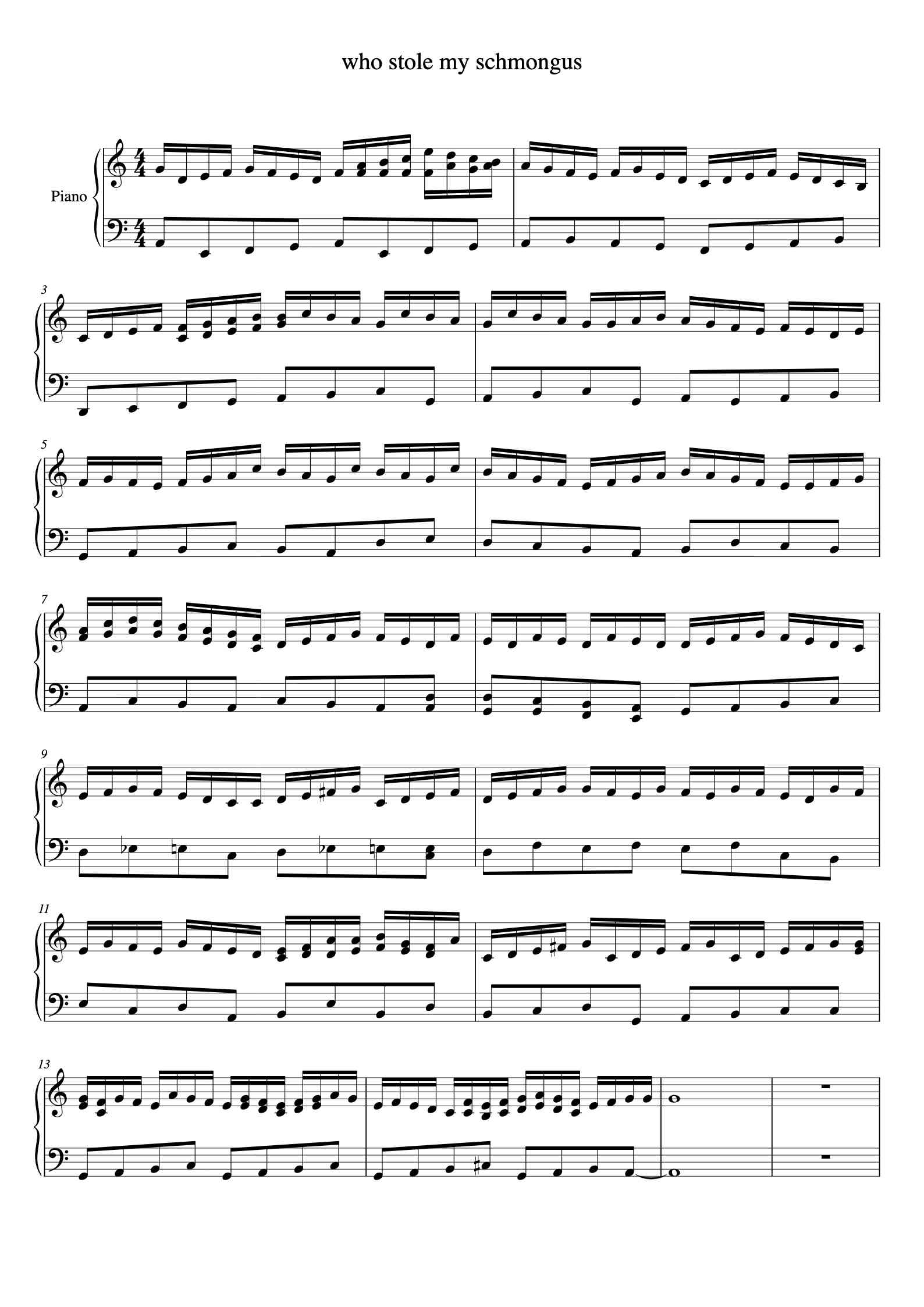 'who stole my schmongus' - Piano Sheet Music By Trey Desautels (the new ...
