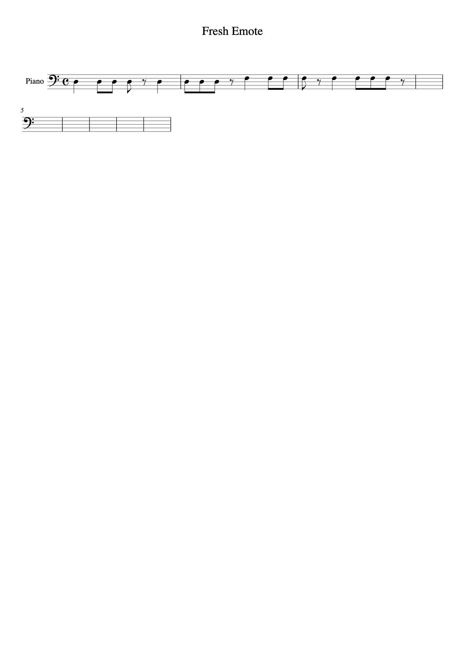 'Fresh Emote' - Piano Sheet Music By Elijah Atkinson | TOPiano