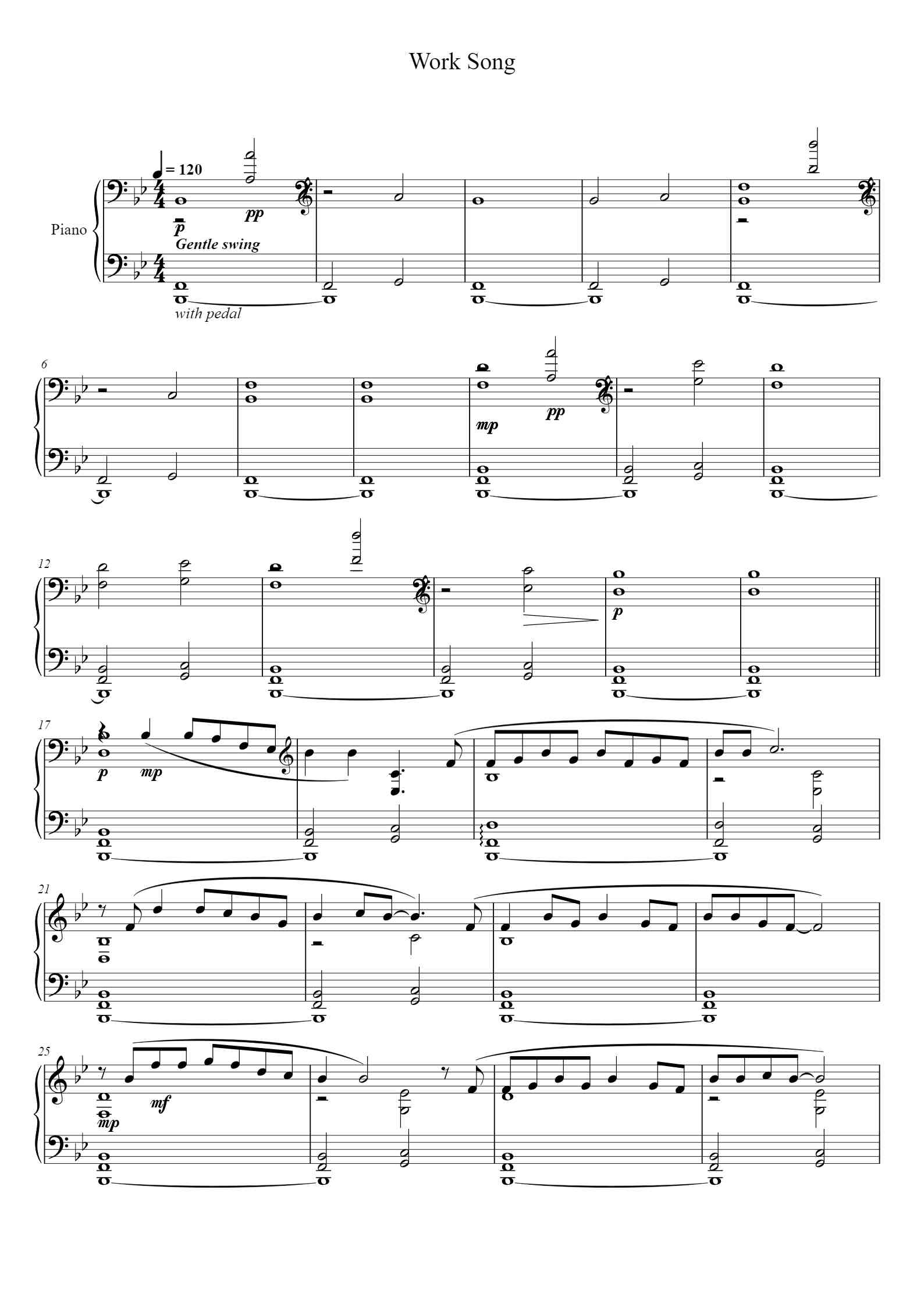 'Work Song' - Piano Sheet Music By by Hozier | TOPiano