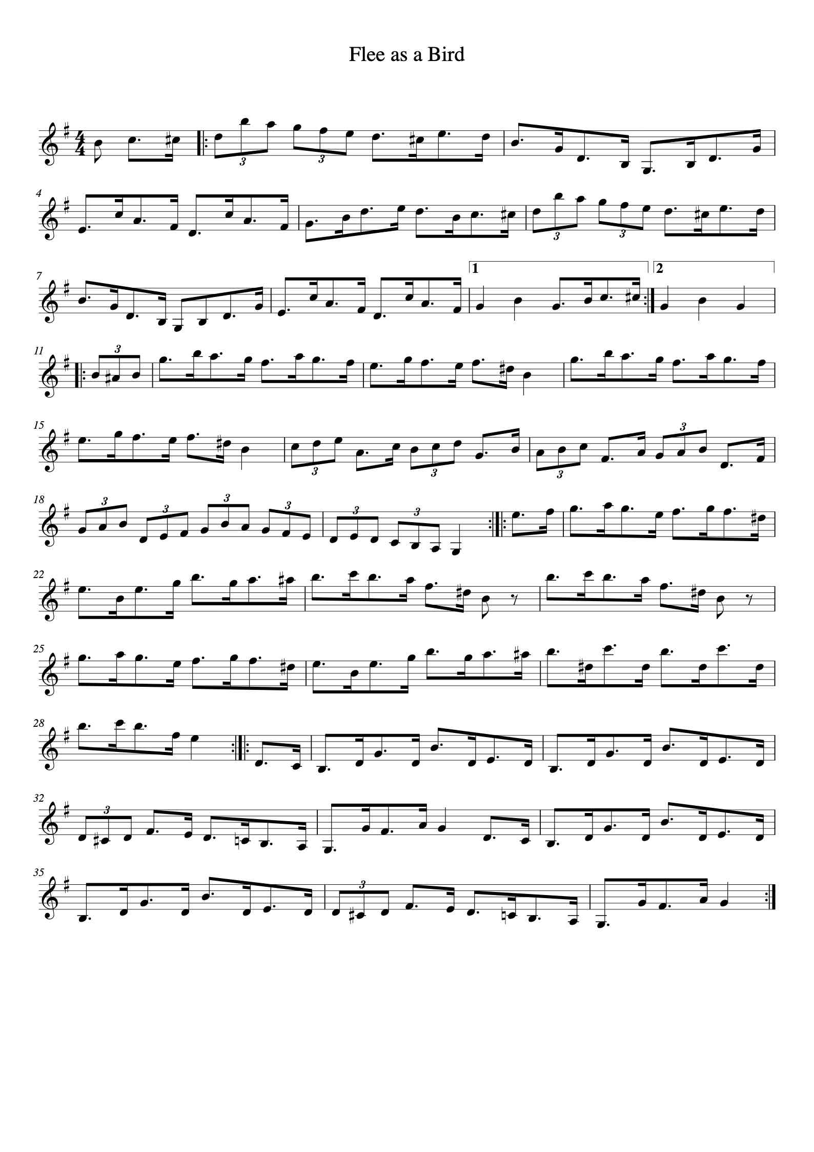 'Flee as a Bird' - Piano Sheet Music By xxx | TOPiano