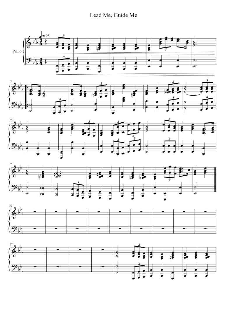 'Lead Me, Guide Me' - Piano Sheet Music By Arr. Isaiah Jackson | TOPiano