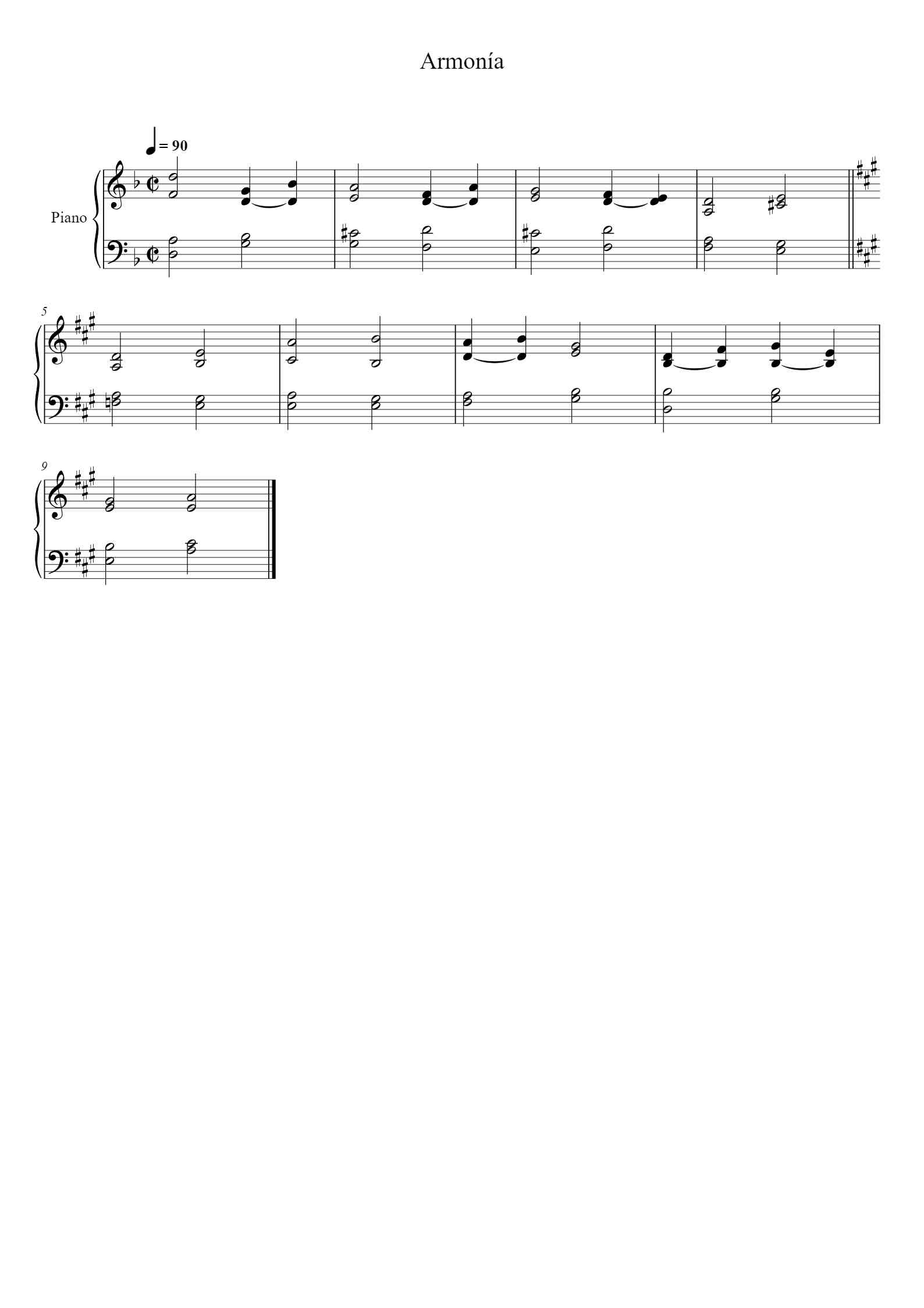 'Armonía' - Piano Sheet Music By xxx | TOPiano
