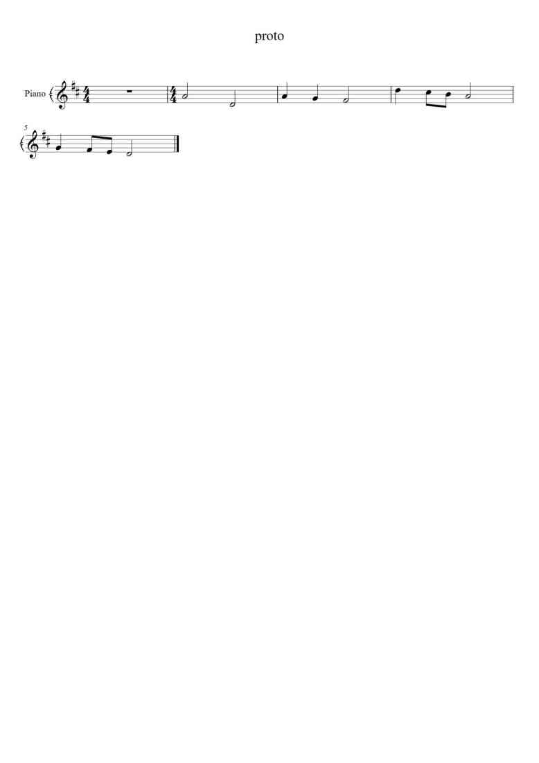 'proto' - Piano Sheet Music By Kylejy Burrene | TOPiano