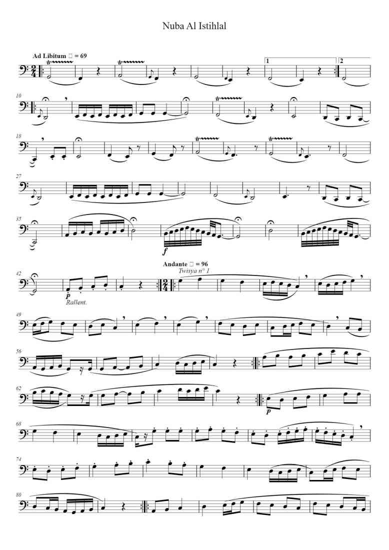'Nuba Al Istihlal' - Piano Sheet Music By xxx | TOPiano