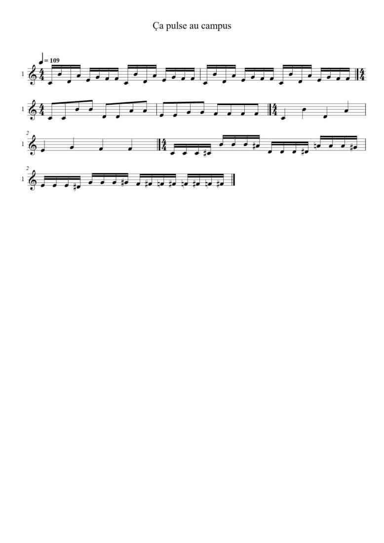 'Ça pulse au campus' - Piano Sheet Music By Hagcliff | TOPiano