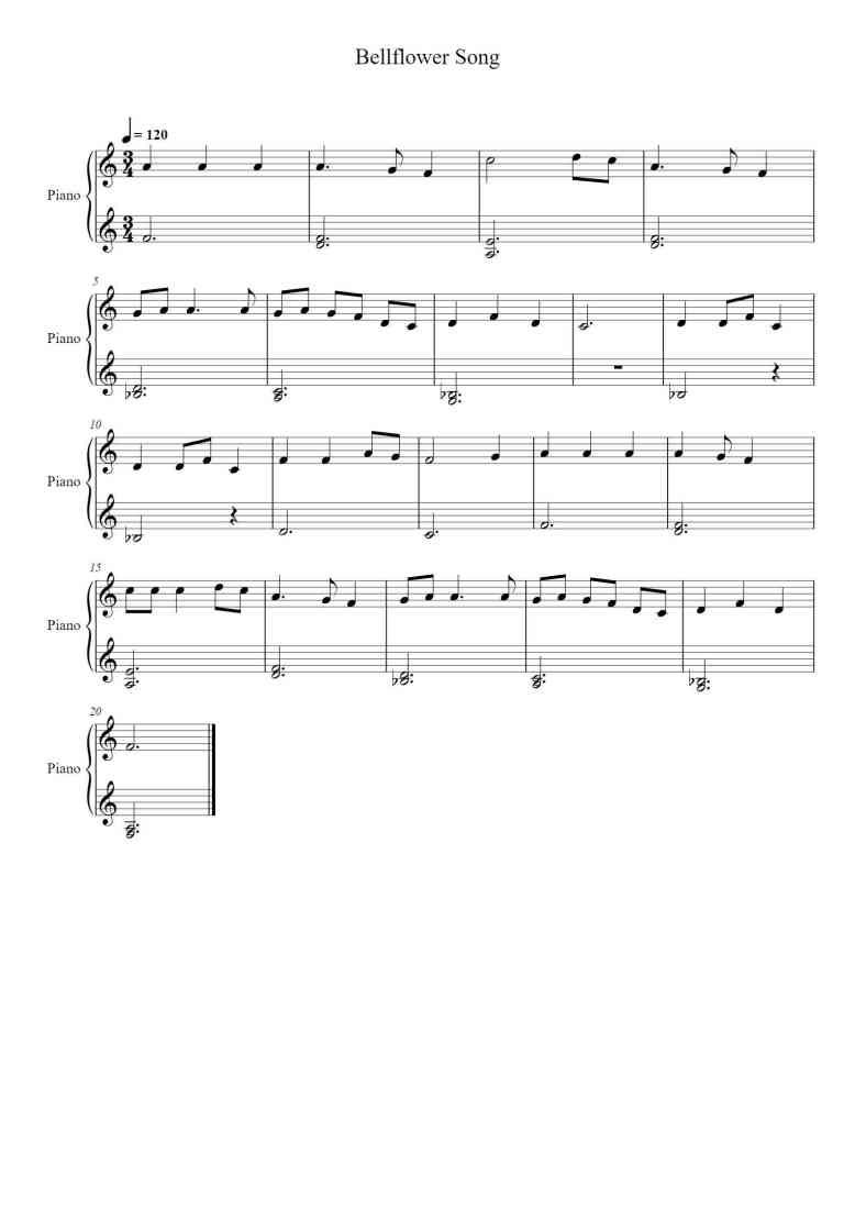 'Bellflower Song' - Piano Sheet Music By Korean Traditional | TOPiano