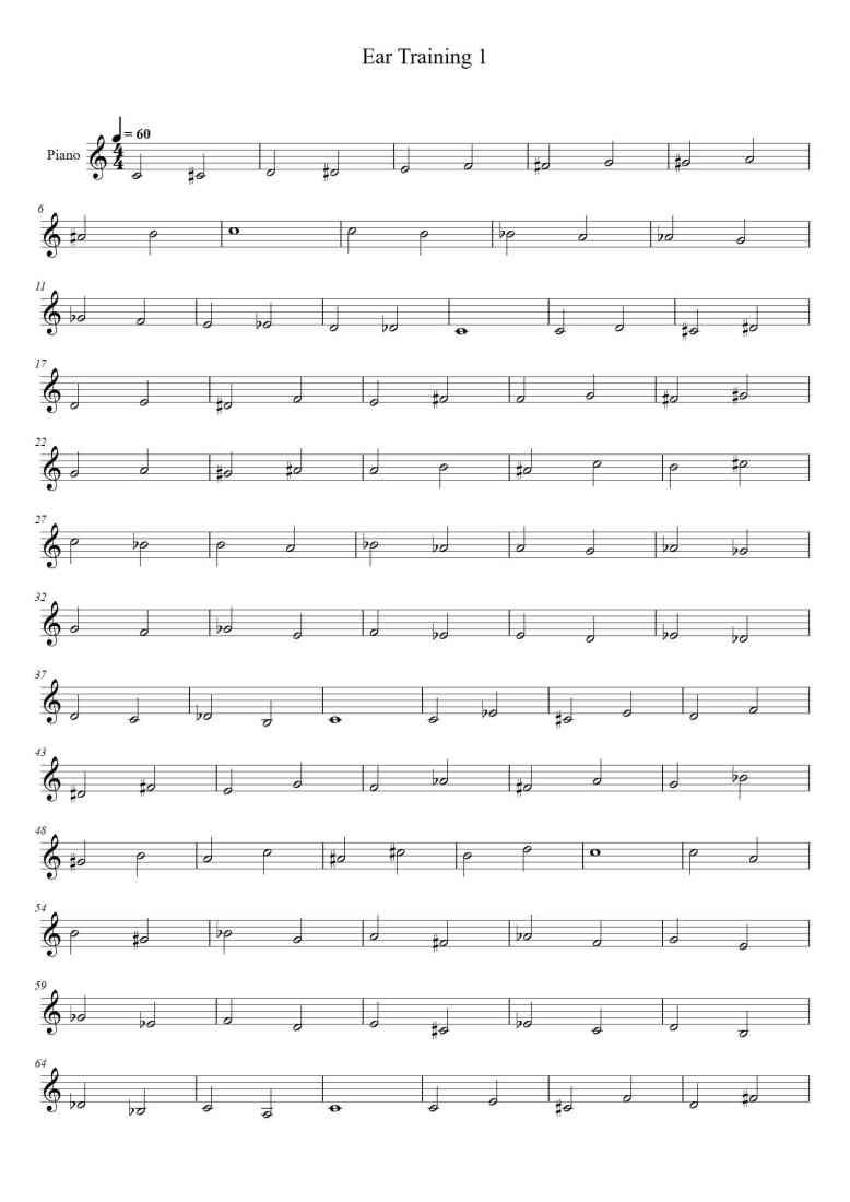 'Ear Training 1' - Piano Sheet Music By xxx | TOPiano