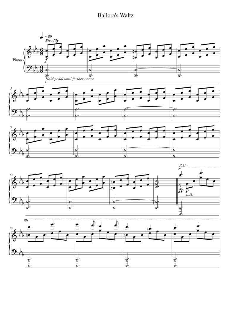 'Ballora's Waltz' - Piano Sheet Music By MandoPony arr. by Austin ...