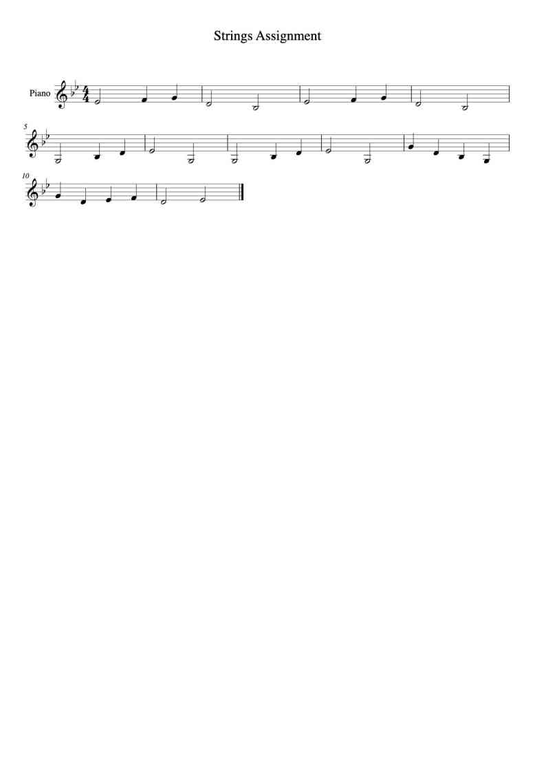 'Strings Assignment' - Piano Sheet Music By Sophia Zurita-Amberg | TOPiano