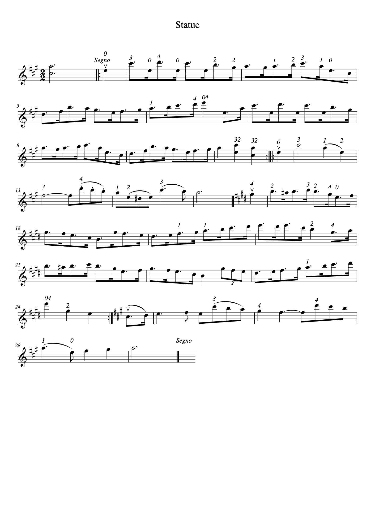 'Statue' - Piano Sheet Music By xxx | TOPiano