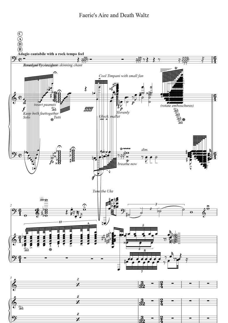 'Faerie's Aire and Death Waltz' - Piano Sheet Music By Words and Music by John Stump | TOPiano
