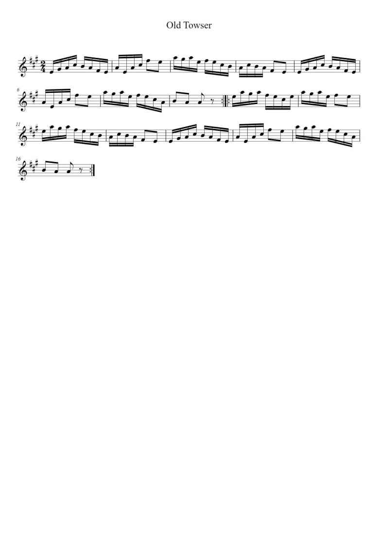 'Old Towser' - Piano Sheet Music By xxx | TOPiano