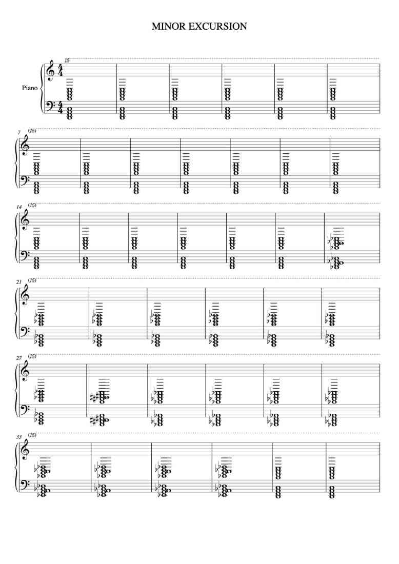 'MINOR EXCURSION' - Piano Sheet Music By xxx | TOPiano