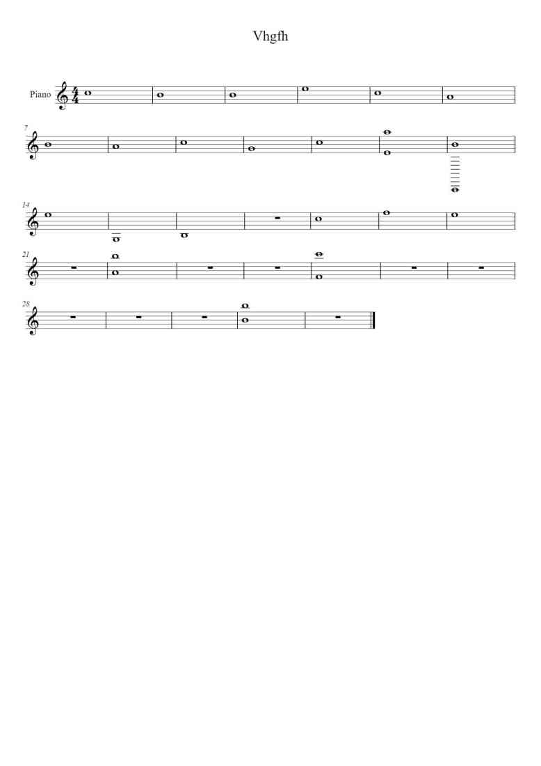 'Vhgfh' - Piano Sheet Music By Composer | TOPiano