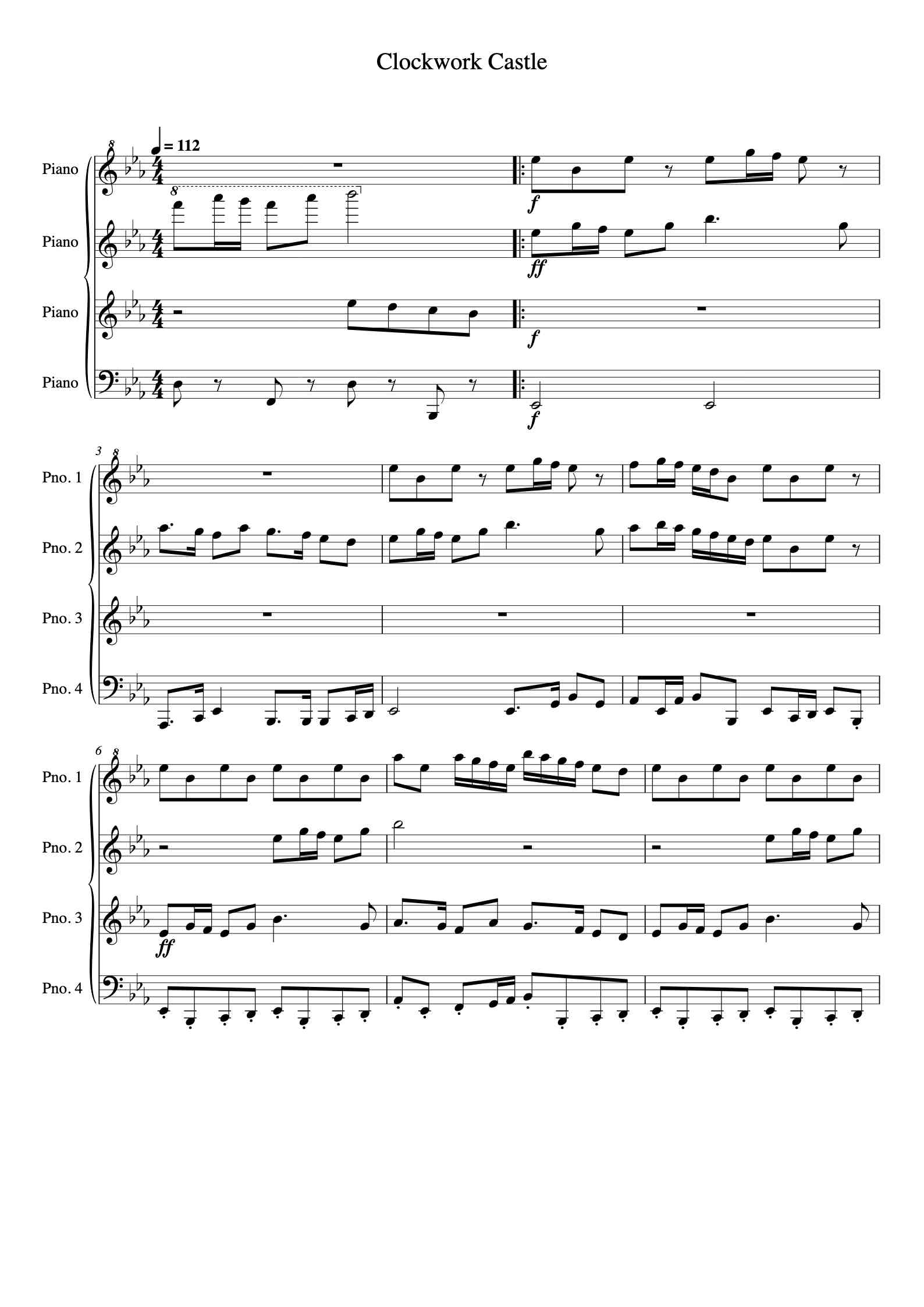 'Clockwork Castle' - Piano Sheet Music By xxx | TOPiano