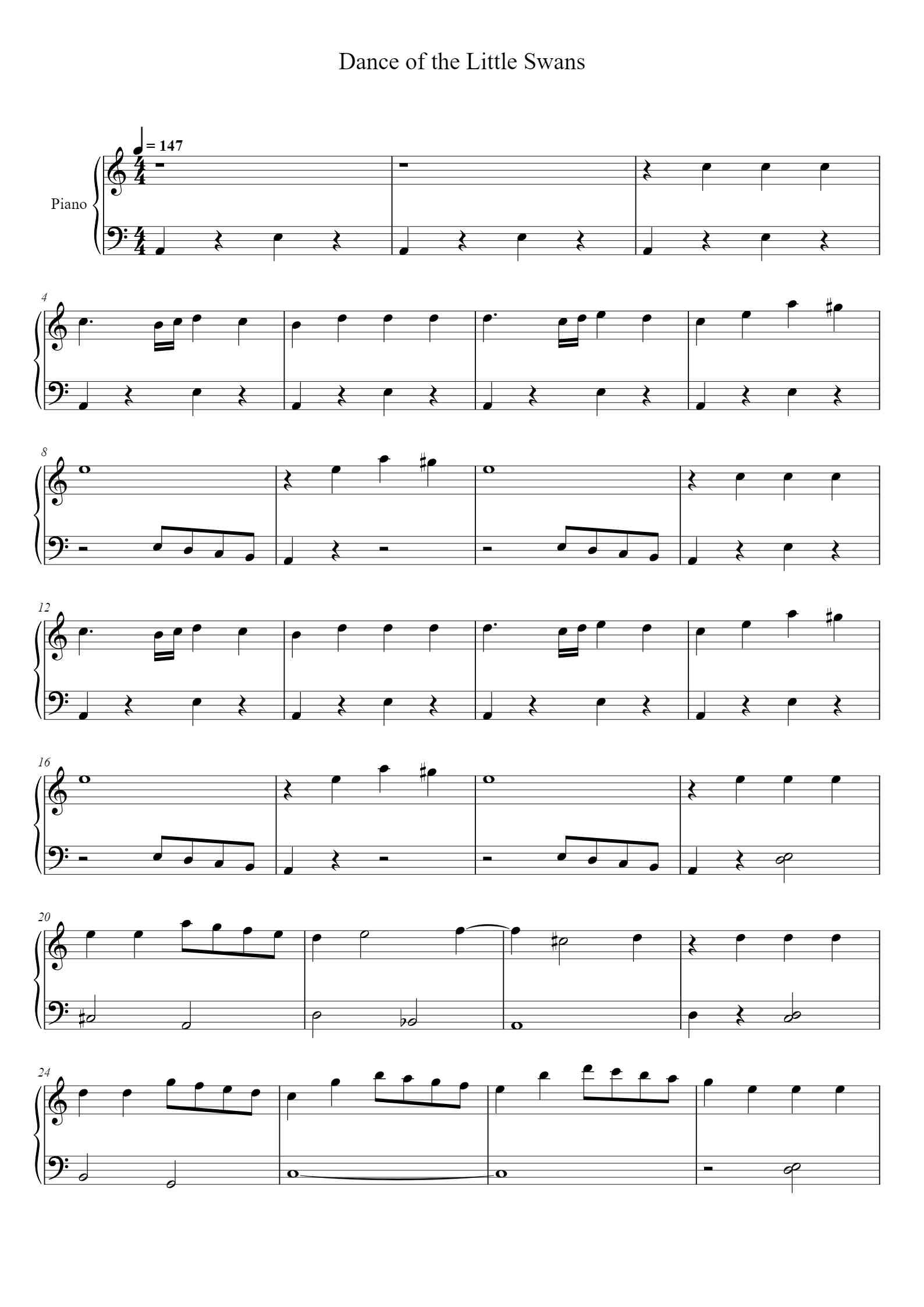 Learning Pyotr Tchaikovsky's "Dance of the Little Swans - Swan Lake ...