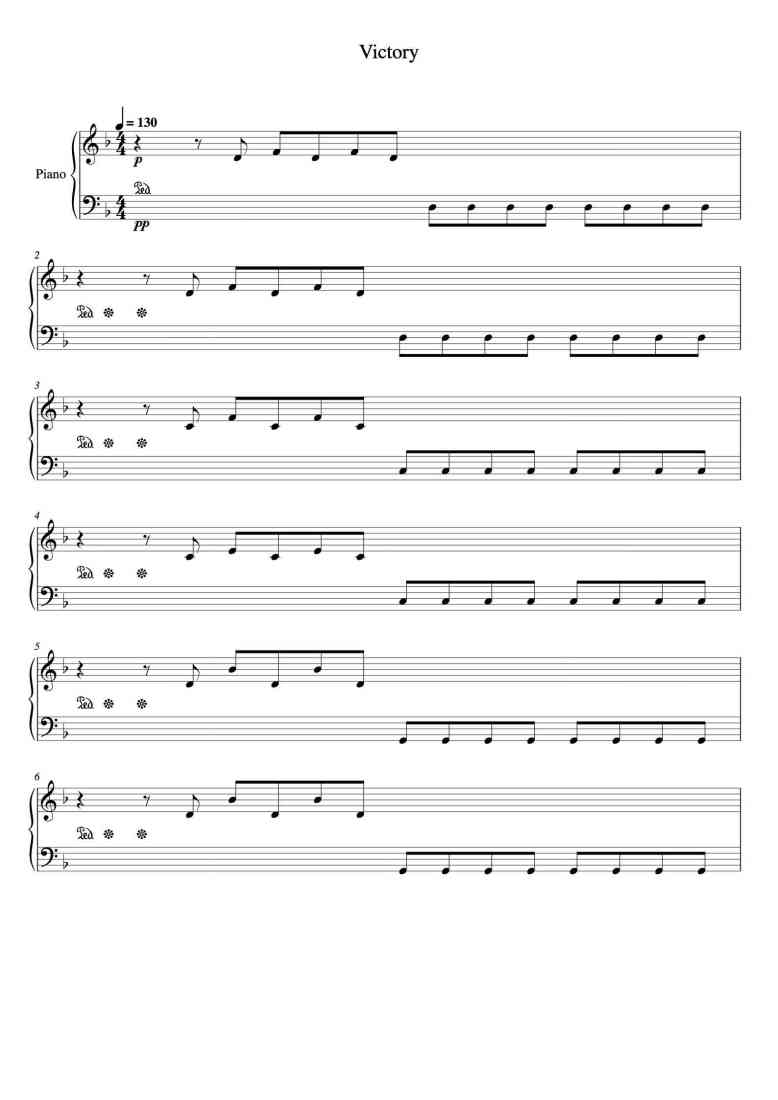 'Victory（Two Steps From Hell）' - Piano Sheet Music By Thomas Bergersen ...