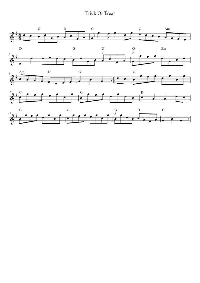 'Trick Or Treat' - Piano Sheet Music By xxx | TOPiano