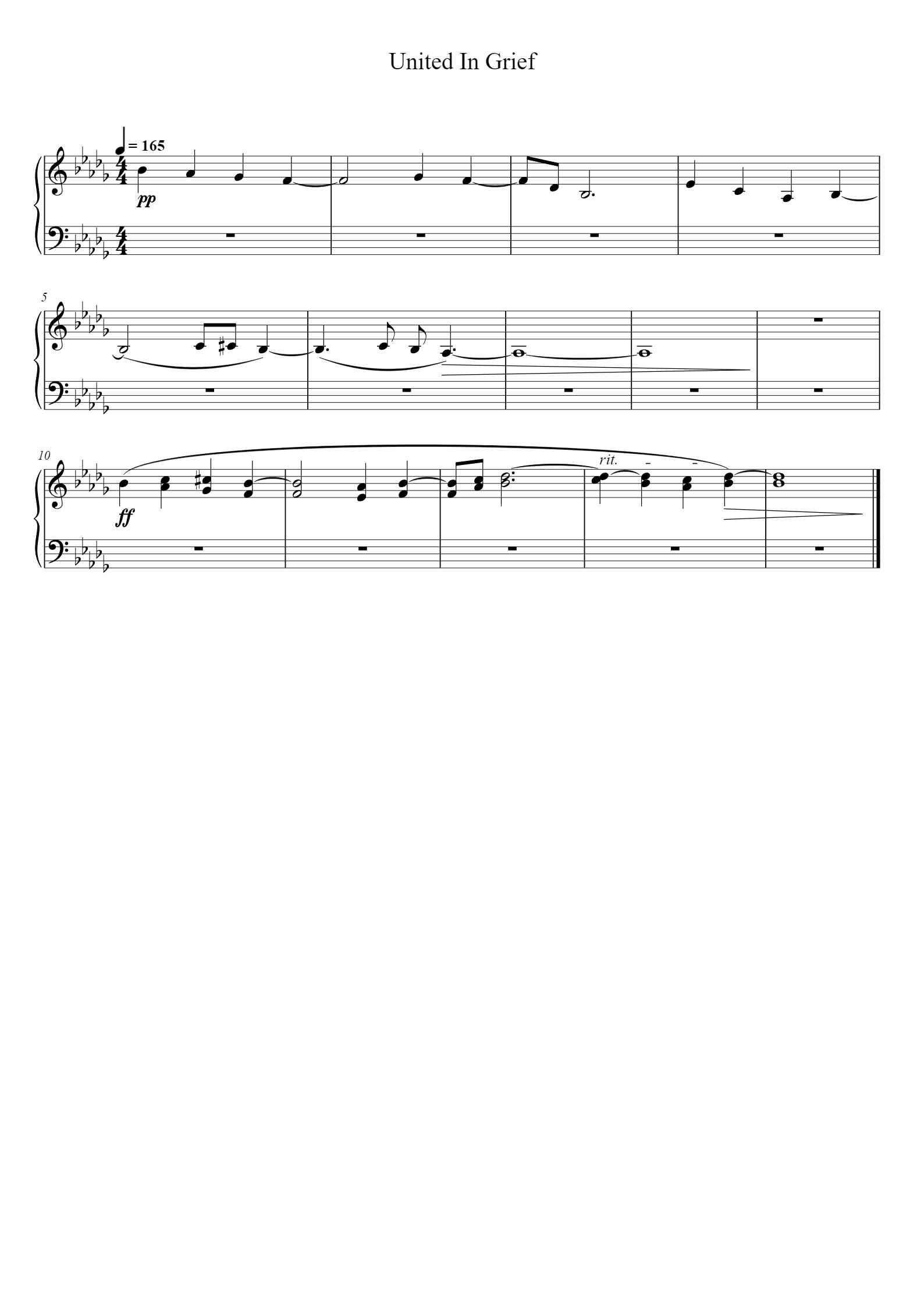'United In Grief' - Piano Sheet Music By Kendrick Lamar | TOPiano