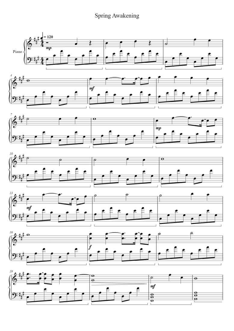 'Spring Awakening' - Piano Sheet Music By Selcuk Ozer | TOPiano