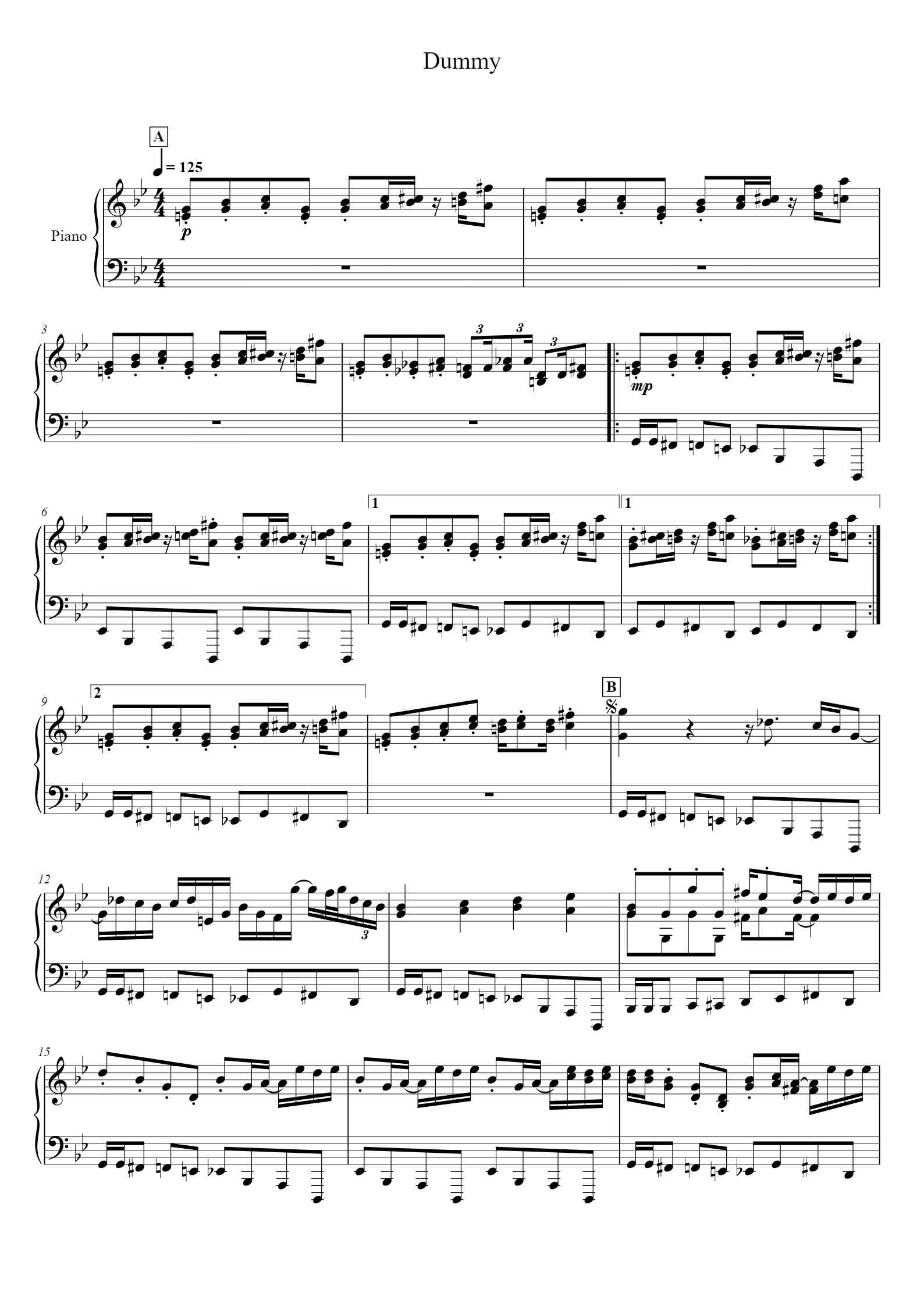 'Dummy' - Piano Sheet Music By Toby Fox | TOPiano