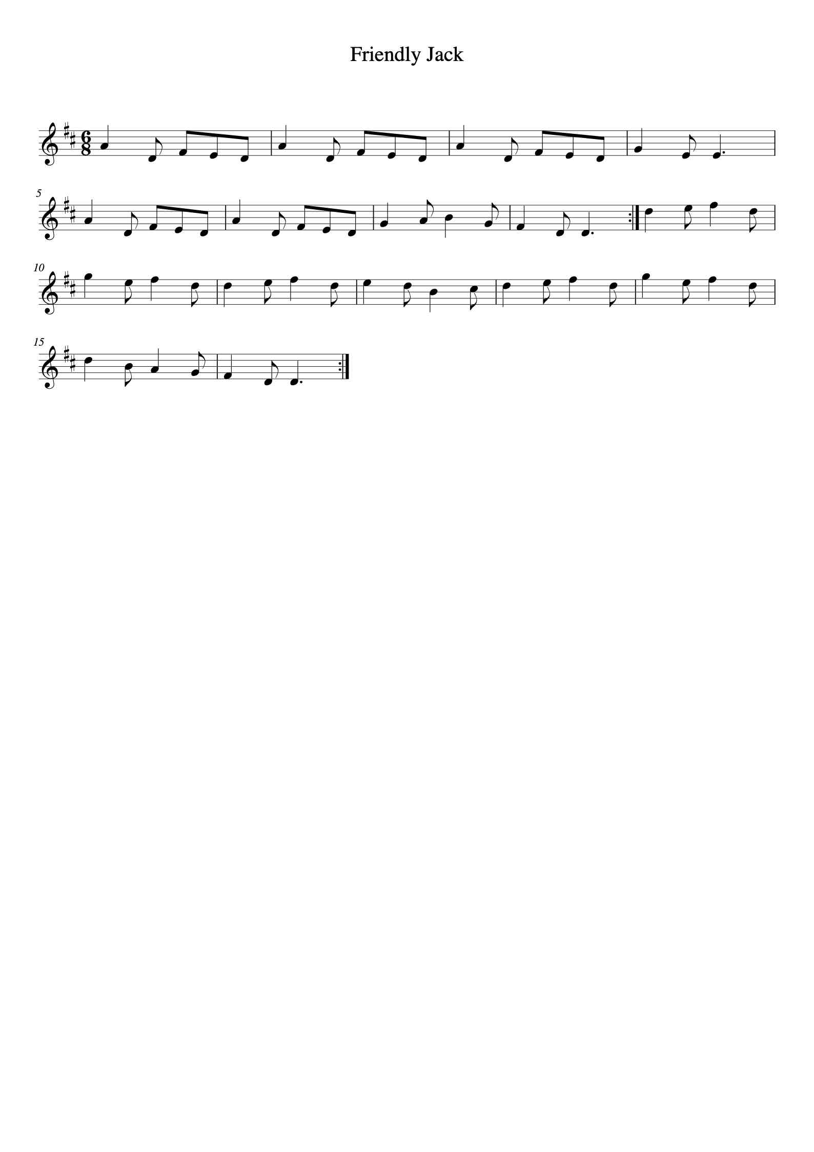 'Friendly Jack' - Piano Sheet Music By xxx | TOPiano