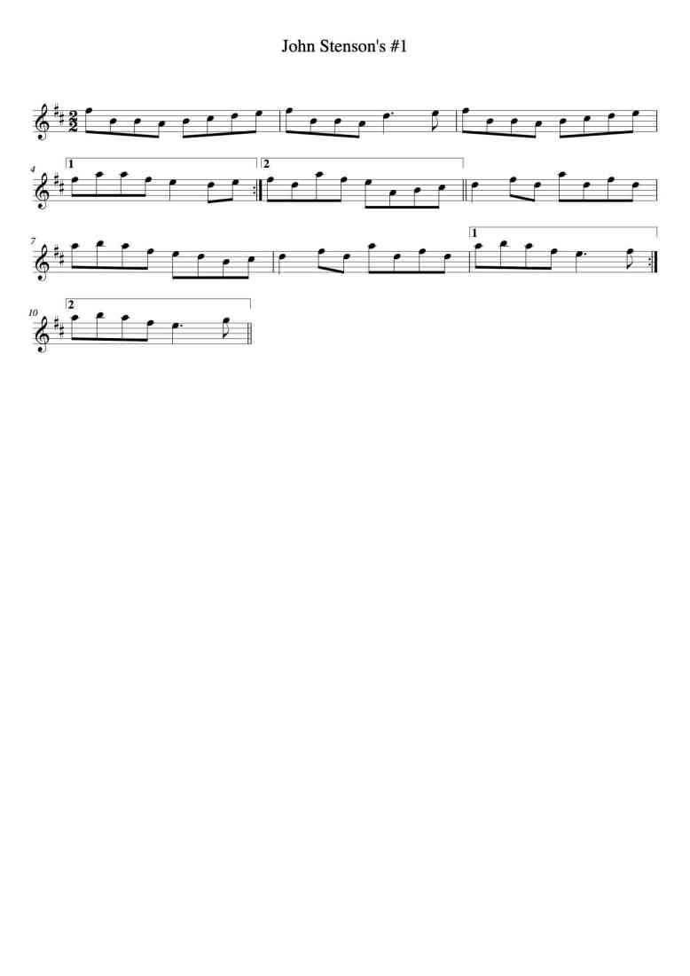 'John Stenson's #1' - Piano Sheet Music By Misc tunes | TOPiano