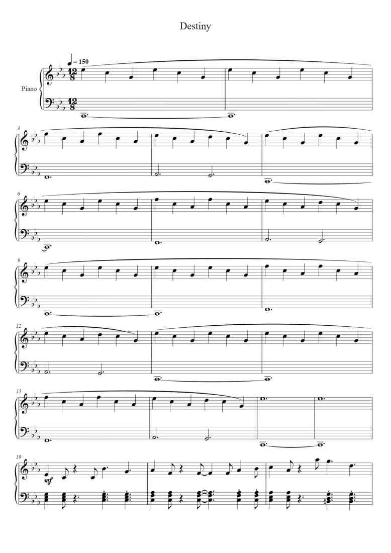 'Destiny - HEADHUNTERZ' - Piano Sheet Music By HEADHUNTERZ | TOPiano