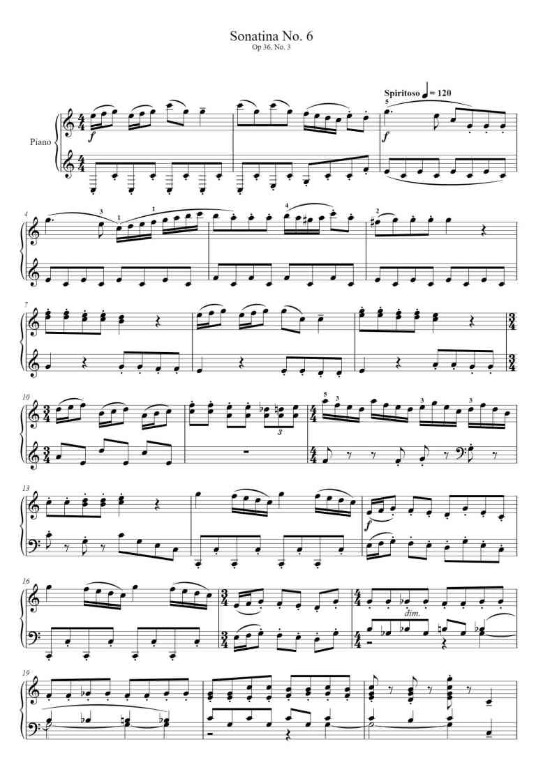 'OMG' - Piano Sheet Music By Muzio Clementi | TOPiano