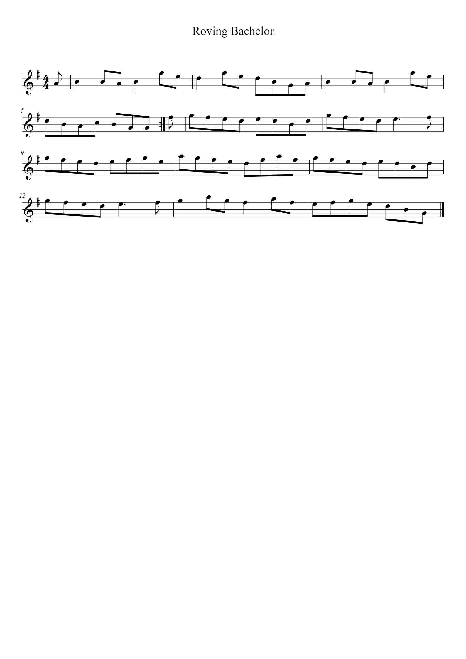 'Roving Bachelor' - Piano Sheet Music By xxx | TOPiano