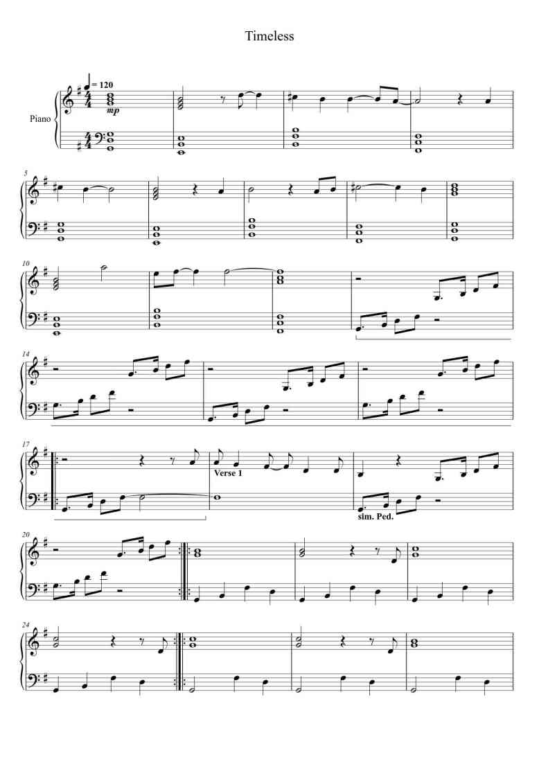 'Timeless - The Weeknd / Playboi Carti' - Piano Sheet Music By Pharrell ...