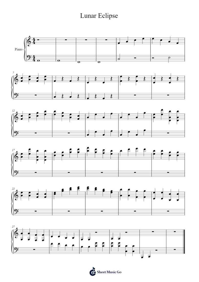 Lunar Eclipse Partition par Hillpole Vanglan - Arr. Gwensen